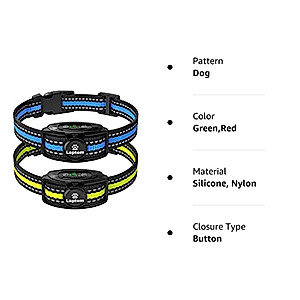 Laptom Pro 2 Pack Smart Dog Bark Collar - 5 Adjustable Sensitivity/Vibration&Sound/Rechargeable/IPX7 Waterproof - No Shock Bark Control Training Collar for Small Medium Large Dog (V1)