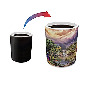 Morphing Mugs Disney – The Evil Queen – Thomas Kinkade Studios - One 11 oz Color Changing Ceramic Mug – Image Revealed When HOT Liquid Is Added!