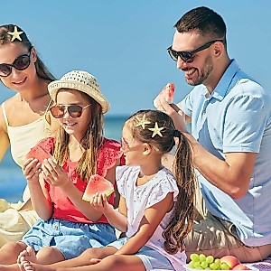 OBTANIM 2 Pcs Starfish Hair Clip Resin Beach Sea Star Hair Pins Mermaid Hair Clips Accessories for Women and Girls