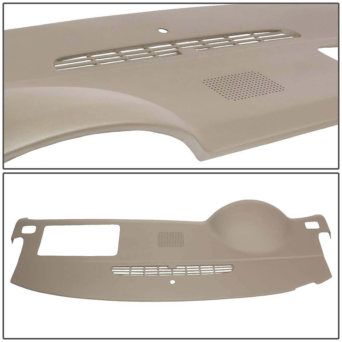 DNA Motoring ZTL-Y-0078-BE ABS Dash Board Cover Cap Compatible with 07-13 Avalanche Silverado/Sierra 1500 2500HD 3500HD WITH Speaker & Amp, Beige