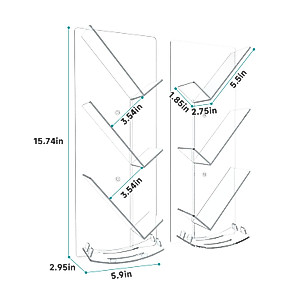 Fippkargo Shower Caddy 2 Pack, Acrylic Shower Shelves for Bathroom Organizer,Shower Wall Organizer with Water Guide,No Drilling Shampoo Holder Rack Wall Mounted,Shower Shelf for Inside Shower