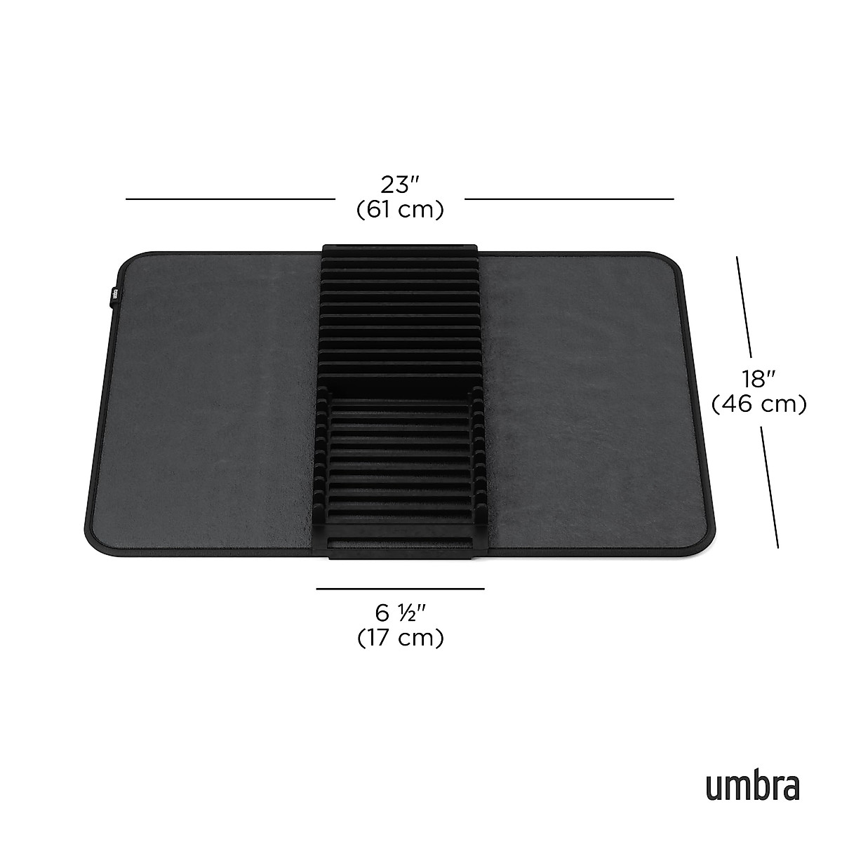 Umbra UDry Dish Drying Mat, Black