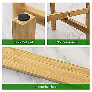 DAORFAA Bamboo Plant Stand, Flower Potted Holder, up to 8 Inch Pot - Nature, Mid Century Modern (Pot Not Included)