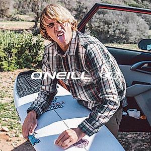 Mens Glacier Plaid Long Sleeve Button Up Shirt, Red, L