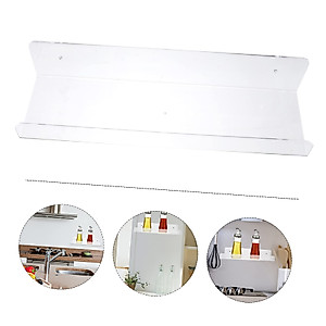 VOSAREA 1pc Shelf Wall Floating Clear Shelves Nail Polish Holder Nail Polish Display Rack Clear Display Case Book Shelves Clear Stand Storage Rack Acrylic Nail Polish Stand Multifunction