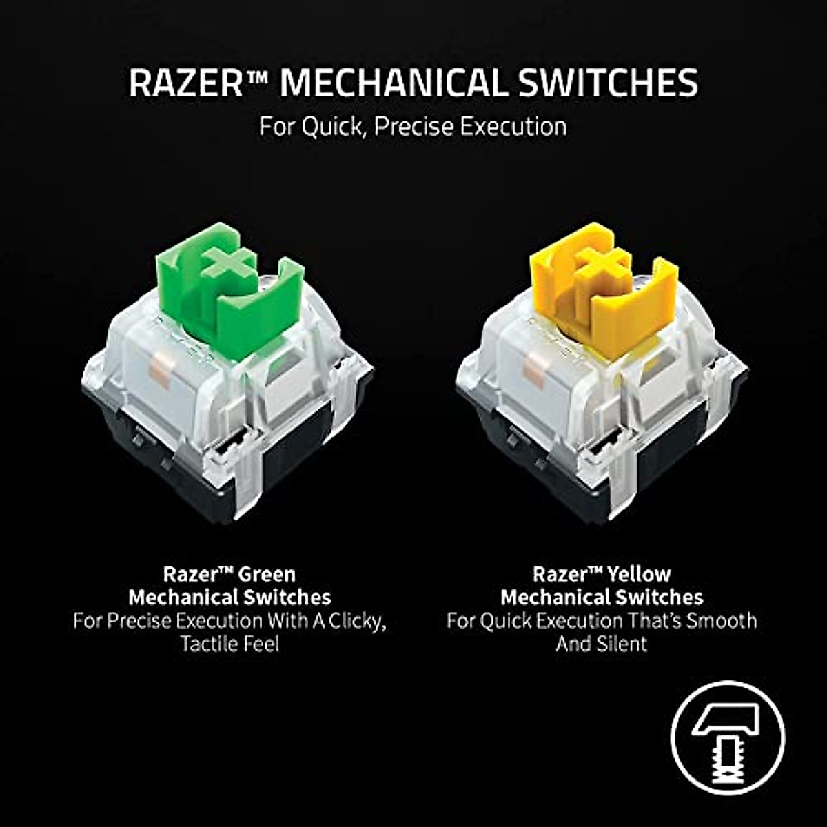 Razer BlackWidow V3 Mini HyperSpeed Wireless Mechanical Gaming Keyboard: Yellow Mechanical Switches- Linear & Silent (Renewed)