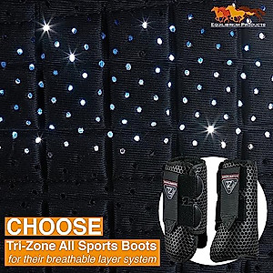 Equilibrium Tri-Zone 2019 All Sports Tendon Boot Medium Black