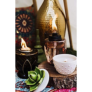 TIKI Brand Adjustable Flame TIKI Torch Glass Pink - Outdoor Decorative Lighting for Patio, Backyard, Lawn, 64 in, 1118019,Red