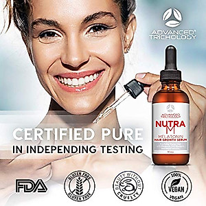 Advanced Trichology NutraM Hair Growth Serum, Dermatologist Tested, Approved by American Hair Loss Association for Thinning Hair Men & Women, Backed by 20 Years of Hair Regrowth Clinic Experience