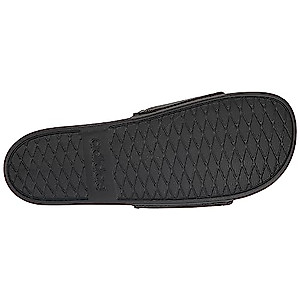adidas Unisex Adilette Comfort Slide Sandal, Core Black/Core Black/White, 6 US Men