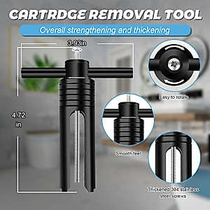 New Upgraded 104421U Cartridge Removal Tool, Shower Cartridge Puller Tool for Moen 1200 1222 1225, Tub/Shower Faucet Rough-in Valve Core Removal Tool