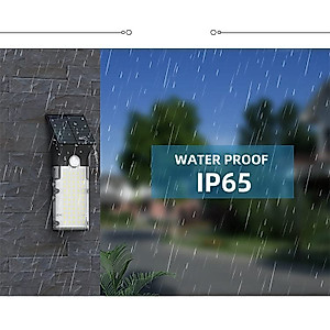 LTOSolar Solar Motion Sensor Waterproof Outdoor Security Flood Lights, Exterior Front Porch Wall Mount Patio Fence Decorative with Detachable Design