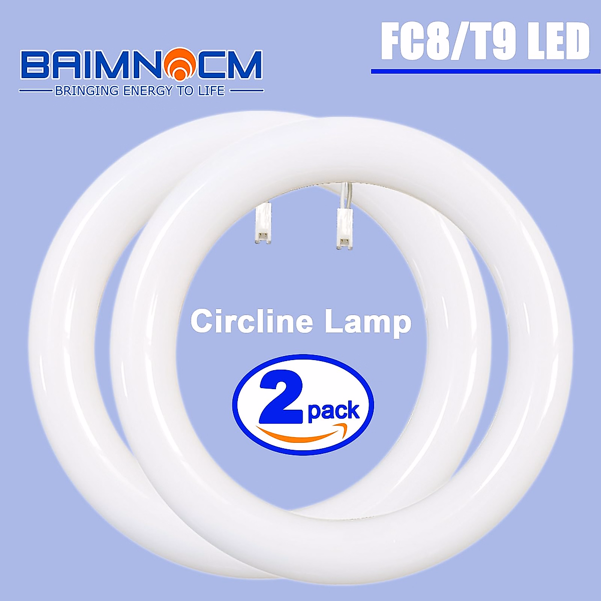 Celiwace T9 LED Circline Light Bulb, FC8T9/DL Led Replacement for GE Philips Sylvania 8 Inch Circular Fluorescent T9 22W, Day Light 1500LM 2 Count