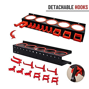 YCWF Wall-mounted Spray Bottle Holder,2 Pack Spray Bottle Storage Rack,Garage Bottle Organizer for Car Cleaning Detailing Tools,Abrasive Material Hanging Rail Car Beauty Shop Accessory