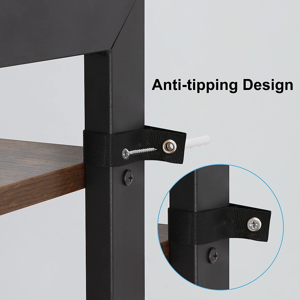 ZENY 4-Tier Bookshelf, Ladder Bookcase, Multifunctional Ladder-Shaped Plant Flower Stand Rack Bookrack Storage Shelves (Rustic Brown)