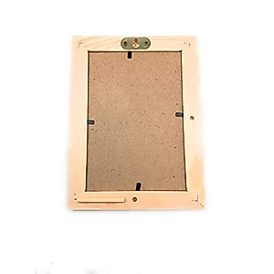 Pack of 12 Unfinished Solid Wood Picture Frames for Arts Crafts, DIY Painting Project Stand or Hang on The Wall 6x8 Frame Size Holds 6x4 Pictures for Kids Craft Birthday, School projects
