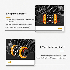 Bicycle Locks Heavy Duty Anti Theft Bike Lock Bike Password Lock Anti Theft Bicycle Accessories Electric Bike Motorcycle Cycling Cable Lock