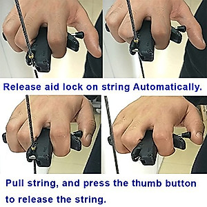 GPP Archery Release Aid Compound Bows Shooting Tool Thumb Trigger,1 PC Green