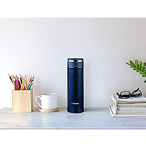 Zojirushi SM-JTE46AD Stainless Steel Travel Mug with Tea Leaf Filter, 16-Ounce, Deep Blue