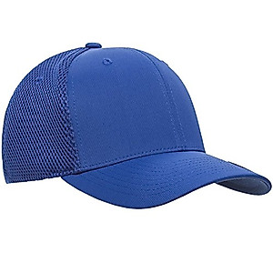 Flexfit Unisex Ultrafibre Airmesh Fitted Trucker Hat, Royal, Large-X-Large