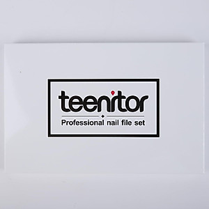 Nail File Buffer, Teenitor Gel Nail File Set Professional Nail Buffer File Block Natural Manicure File Nail Polisher Washable Double Sided