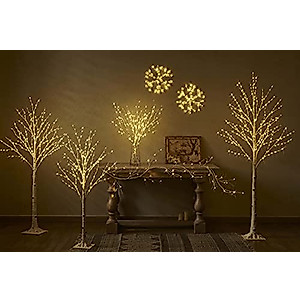 Birchlitland LED Birch Tree 4FT 200L Warm White Fairy Lights, Lighted Trees for Indoor Outdoor Home Thanksgiving Christmas Holiday Decoration