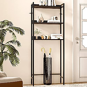 ODIKA Over The Toilet Storage, 3-Tier Over-The-Toilet Space Saver Organizer Rack, Freestanding Bathroom Organizer, Gray