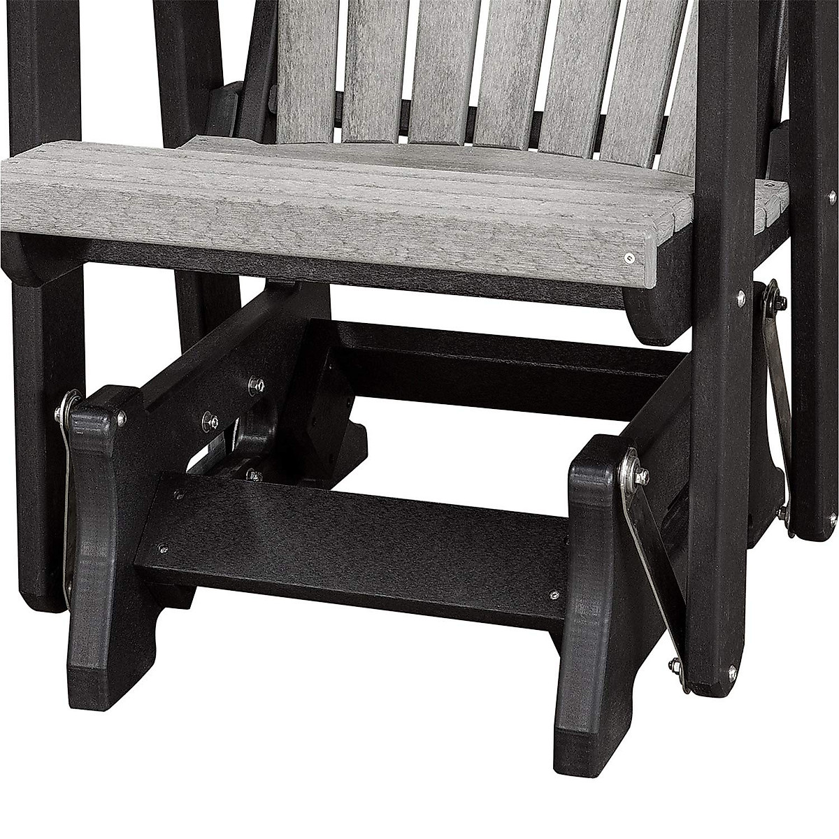 American Furniture Classics Double Center Table Glider, Light Gray