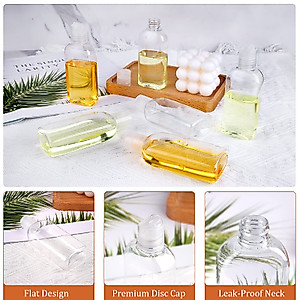 Kitchen GIMS Clear Plastic Empty Squeeze Bottles with Disc Top Caps 6 Pack 4 oz Travel Bottles TSA Approved Leak Proof Plastic Travel Bottles for Shampoo, Conditioner & Lotion