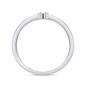 SAVEARTH DIAMONDS Round Cut Lab Grown Diamond Solitaire Stackable Engagement Ring In 10K Solid White Gold Jewelry For Women (G-H Color, VS-SI Clarity, 0.07 Cttw)-6