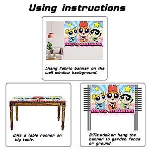 5×3FT Girls Birthday Decorations Happy Birthday Banner, Girls Birthday Party Decorations for Children Girls Party Decorations, Girl Party Supplies Decorations