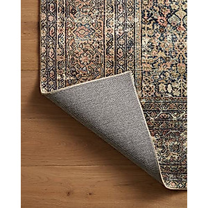 Loloi Amber Lewis x Morgan Collection MOG-03 Denim/Multi, Traditional 18" x 18" Sample Rug feat. CloudPile™