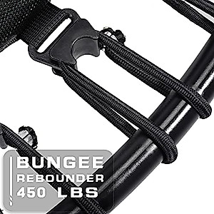 DARCHEN 450 lbs Mini Trampoline for Adults, Indoor Small Rebounder Exercise Trampoline for Workout Fitness, 450 lbs Max-Load Bungees for Quiet and Safely Cushioned Bounce, 40 Inch Gym Trampoline