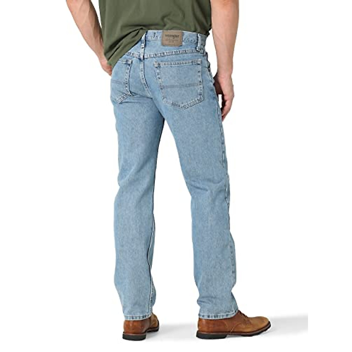 Wrangler Authentics Men's Classic 5-Pocket Regular Fit Cotton Jean, Light Stonewash, 34W x 32L