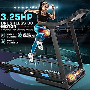 FUNMILY Folding Treadmill with Incline, Treadmill 300 lb Capacity