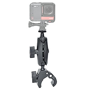 vgsion Motorcycle Mount for Insta360 One X3 / One X2 / One RS/One R/GoPro Hero, Double Ball Handlebar Mount for Action Camera