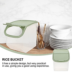 Cabilock Large Clear Storage Bins Airtight Rice Storage Bin rice dispenser rice storage box rice dispenser container Cereal Containers Large Kitchen Storage Containers Glass Snack Containers