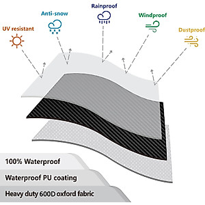 AZKDCL Outdoor Furniture Covers Waterproof Table Rectangle 130L x 102W x 28H inches Patio Furniture Cover Waterproof Outdoor Sectional Sofa Set Covers, 600D Heavy Duty Outdoor Patio Furniture Covers