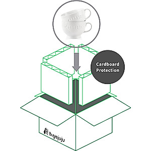 Buyajuju Jumbo Soup Mugs, Soup Bowls with Handle, 26 Ounce Ceramic Coffee and Cereal Mugs, Set of 2, White