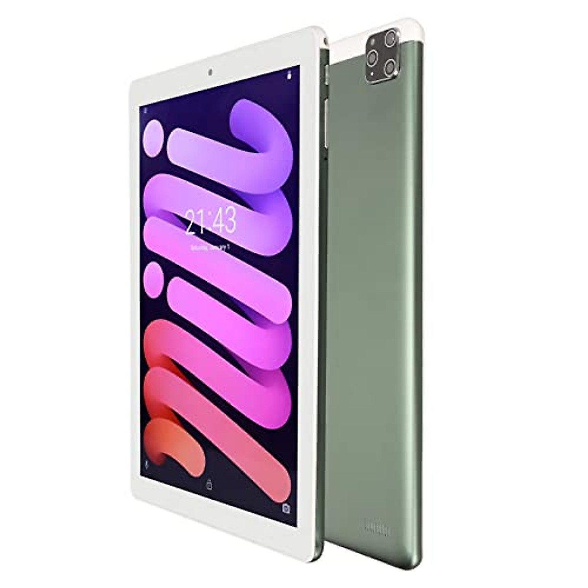 lennis Calling Tablet, Support WiFi 3G Network IPS HD Screen 100‑240V Green 10in Tablet for Travel (US Plug)