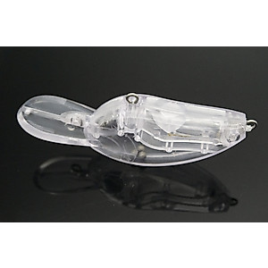 10PCS Unpainted Lure Blanks Crankbait Fishing Topwater Lures Hard Clear Plastic Simulation Minnow Bait Fishing Plugs Spoons 335 Free Eye