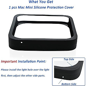 Mini Mount Protection Cover- Soft Silicone Cover for Mac Mini 2010-2023,M1,M2,M2 Pro Scratch Free in Metal Mount Holder(Silicone Coverage)