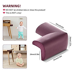 PRObebi Corner Protector Baby 10 Pack - Baby Proofing Corner Guards - Extra Large Edge Protector for Baby for Table, Stair, Cabinet - Brown