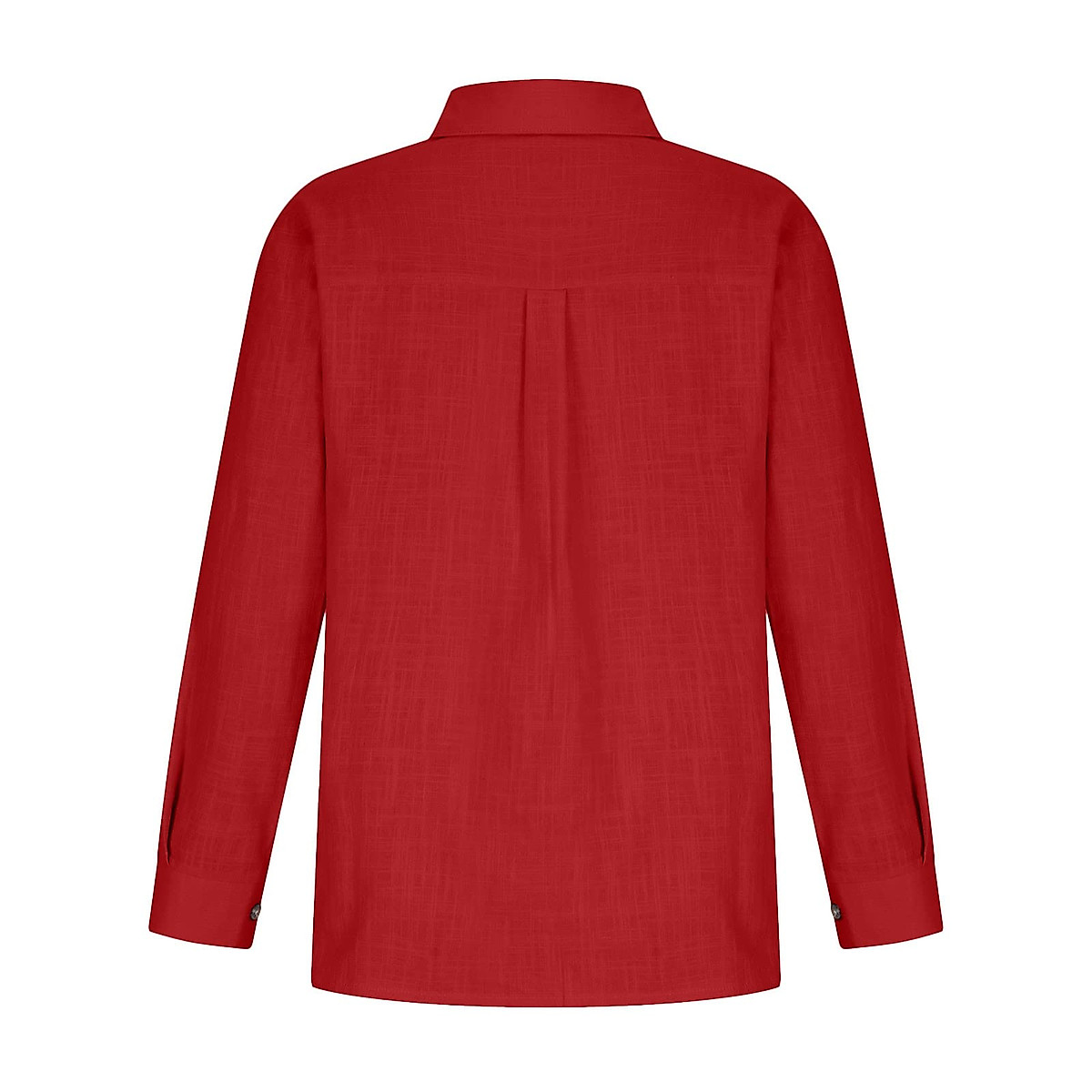 SMIDOW Womens Button Down Cotton Linen Shirts V Neck Roll Up Short|Long Sleeve Blouses Loose Collared Shirt Casual Work Tops