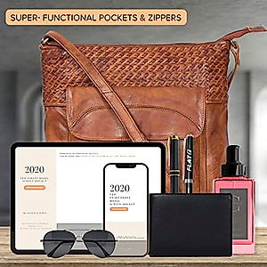 Real Leather Crossbody Purses and Handbags for Women - Sling Bag for Girls Shoulder Bags Purse Adjustable Shoulder Strap