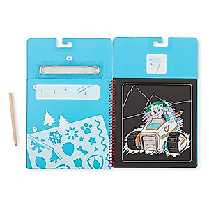 Melissa & Doug PAW Patrol Scratch Art 3-Pack – Chase, Skye, Marshall Color Reveal Travel Activity Pads - Reverse