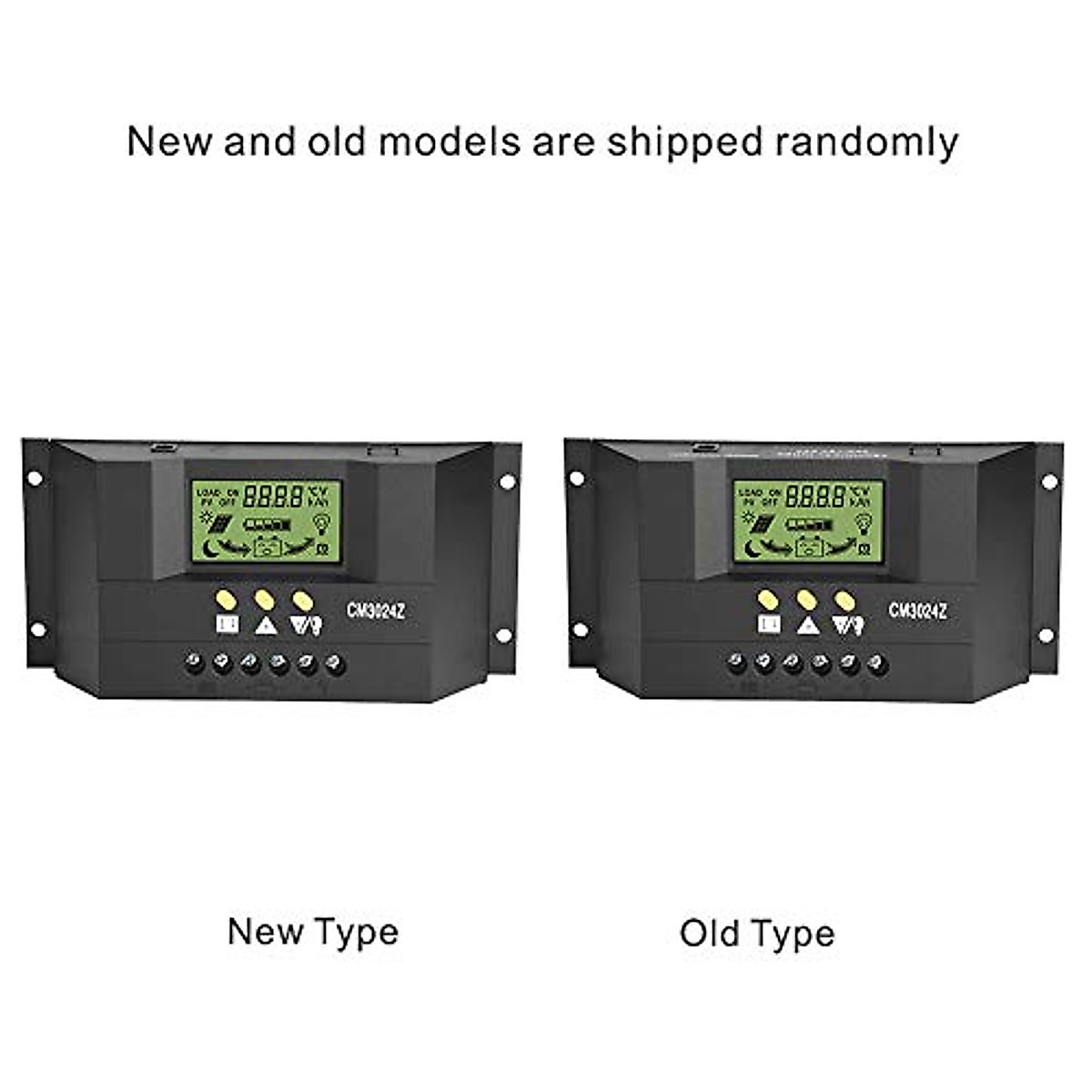 Jeanoko Solar Charge Controller Intelligent Full 3-Stage PWM 12V 24V 30A Solar Panel Charge Controller Regulator Adjustable LCD Display Overload Protection