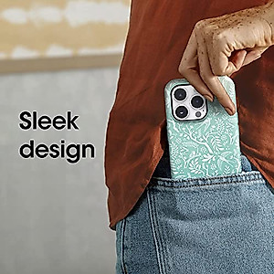 OtterBox Symmetry Series+ Antimicrobial Case with Magsafe for iPhone 14 Pro (Only) - Non-Retail Packaging - Feathers and Ferns (Green)