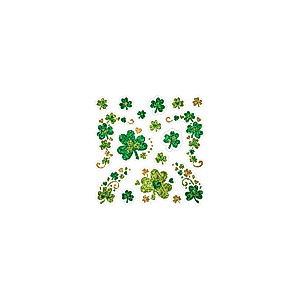Amscan St. Patrick's Day Shamrock Glitter Body Jewelry Party Decor, One Size, Multicolor