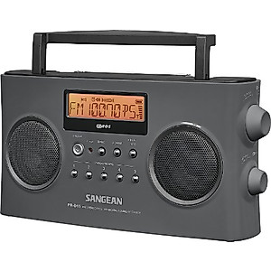 Sangean PR-D15 Digital Portable Stereo RDS Receiver Gray
